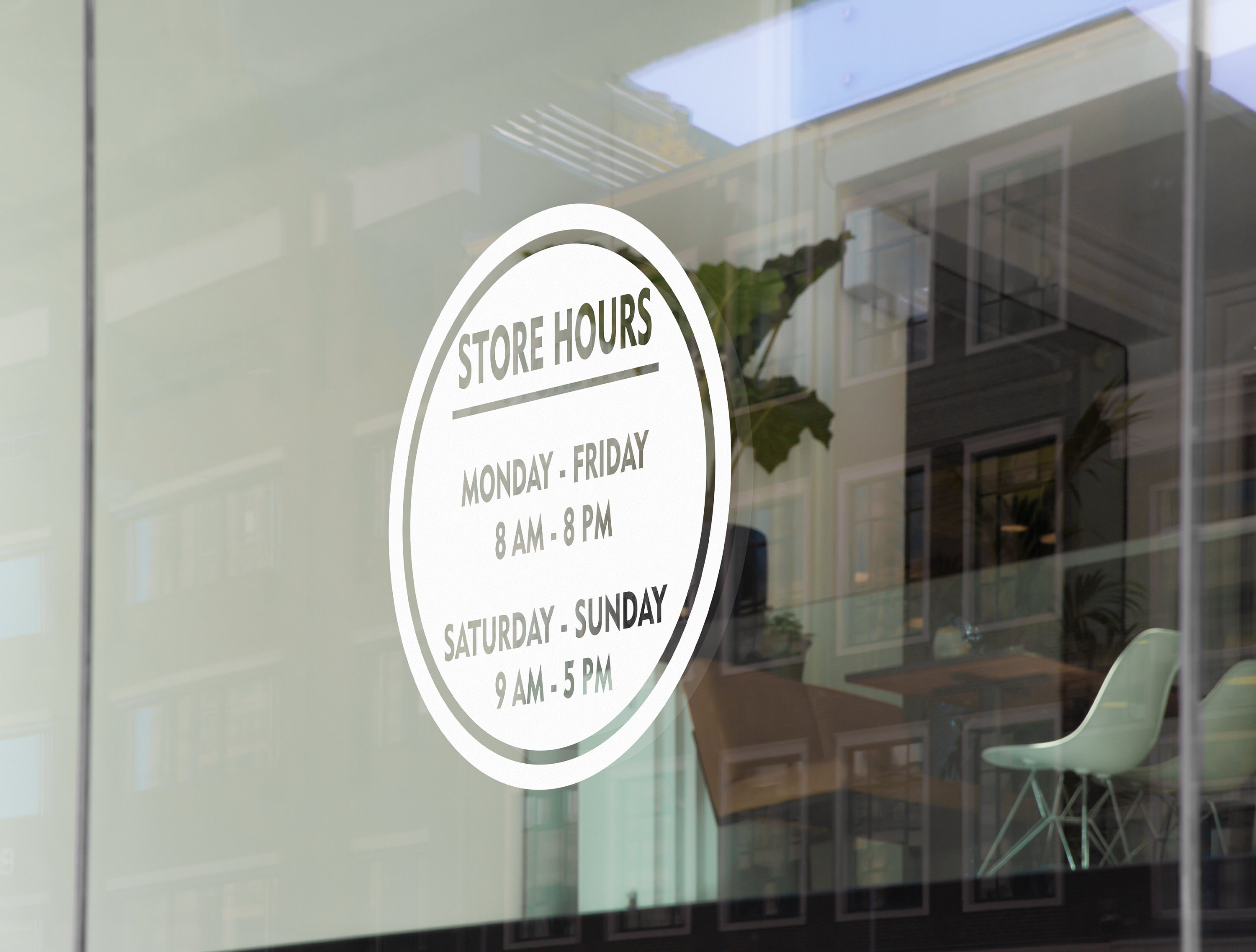 Business Hours Sticker - Hours of Operation Decal- Store Hours Sticker ...