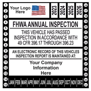 Personalized 2025 DOT Vehicle Inspection Sticker: FMCSA or FHWA - Etsy