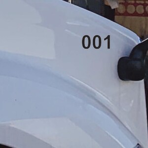 Custom Truck Door Lettering Decal Set, US DOT Number Sticker Decal ...