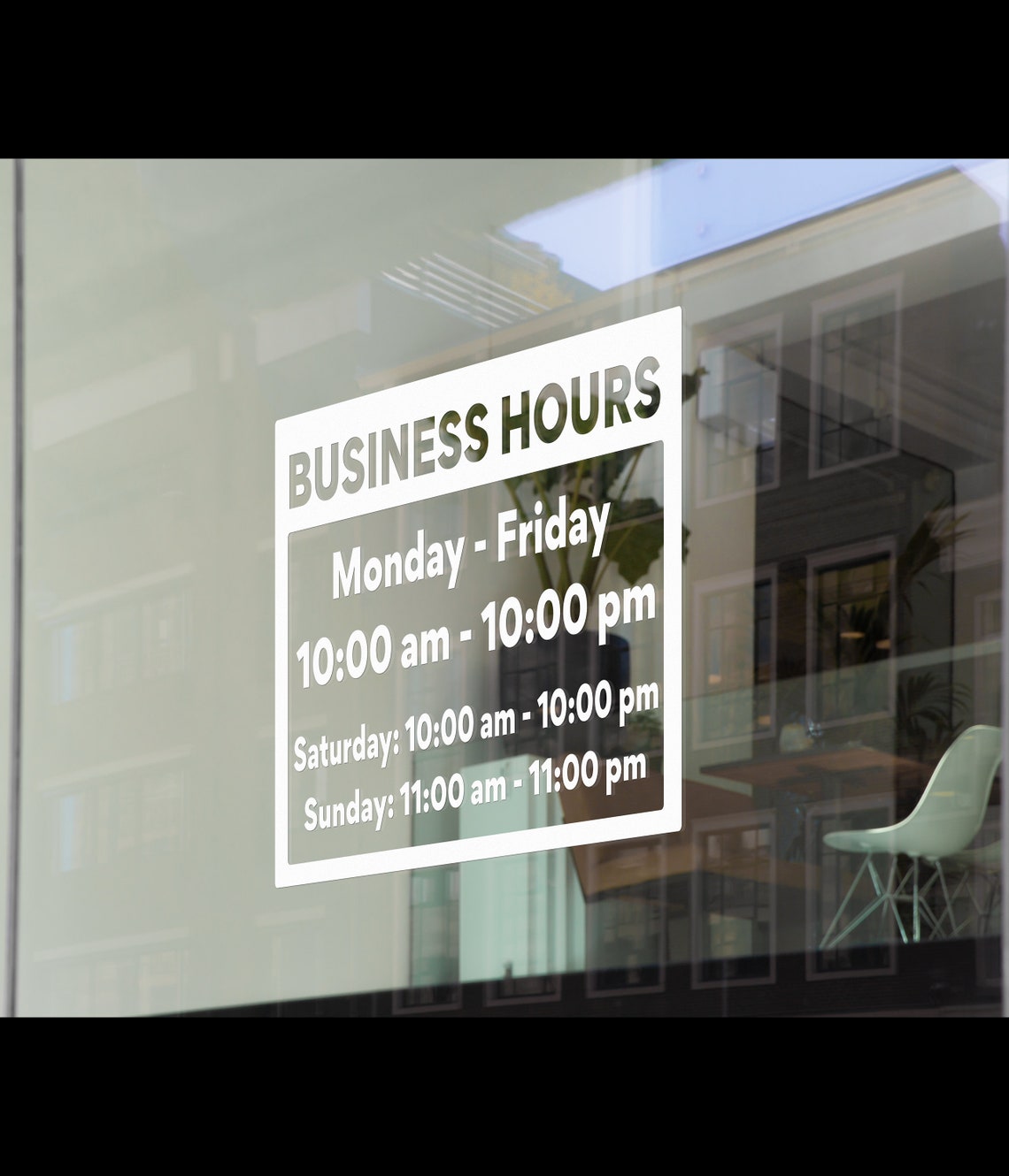 Business Hours Decal for Storefront Storefront Decal Store - Etsy