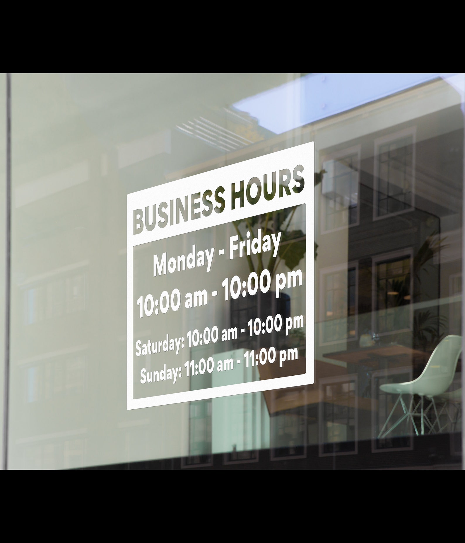 Business Hours Decal for Storefront Storefront Decal Store - Etsy