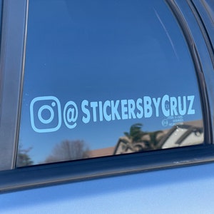 Instagram Decal, Window Decal, Personalized,instagram Business ...