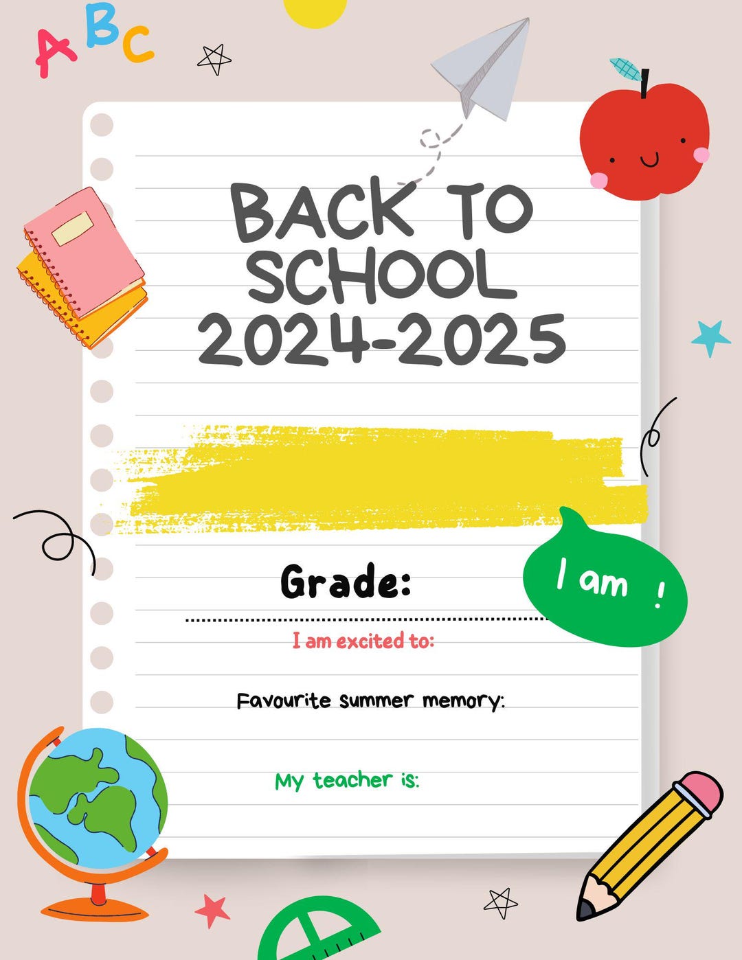 First Day Back to School, Year 2024-2025 - Etsy