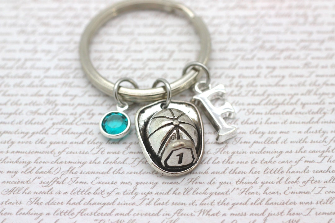 Firefighter Keyring, Fireman Gift, 3D Fire Helmet, Fire Fighting ...