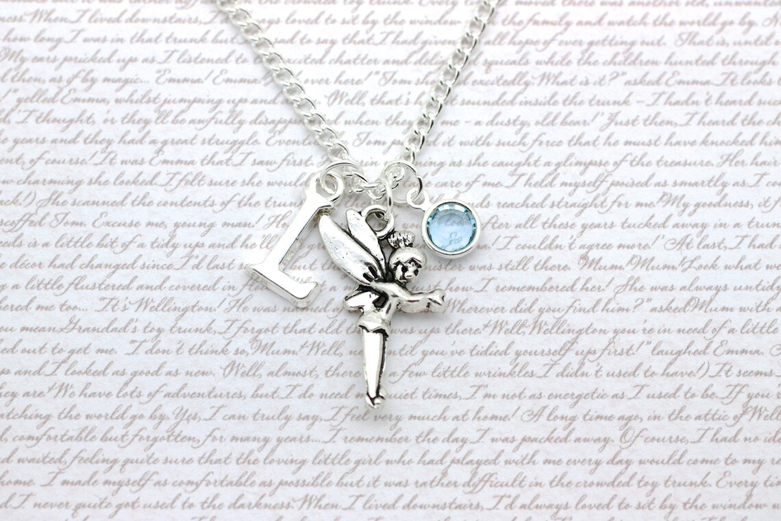 Tinker Bell Charm Necklace Fairy Peter Pan Charm Small - Etsy