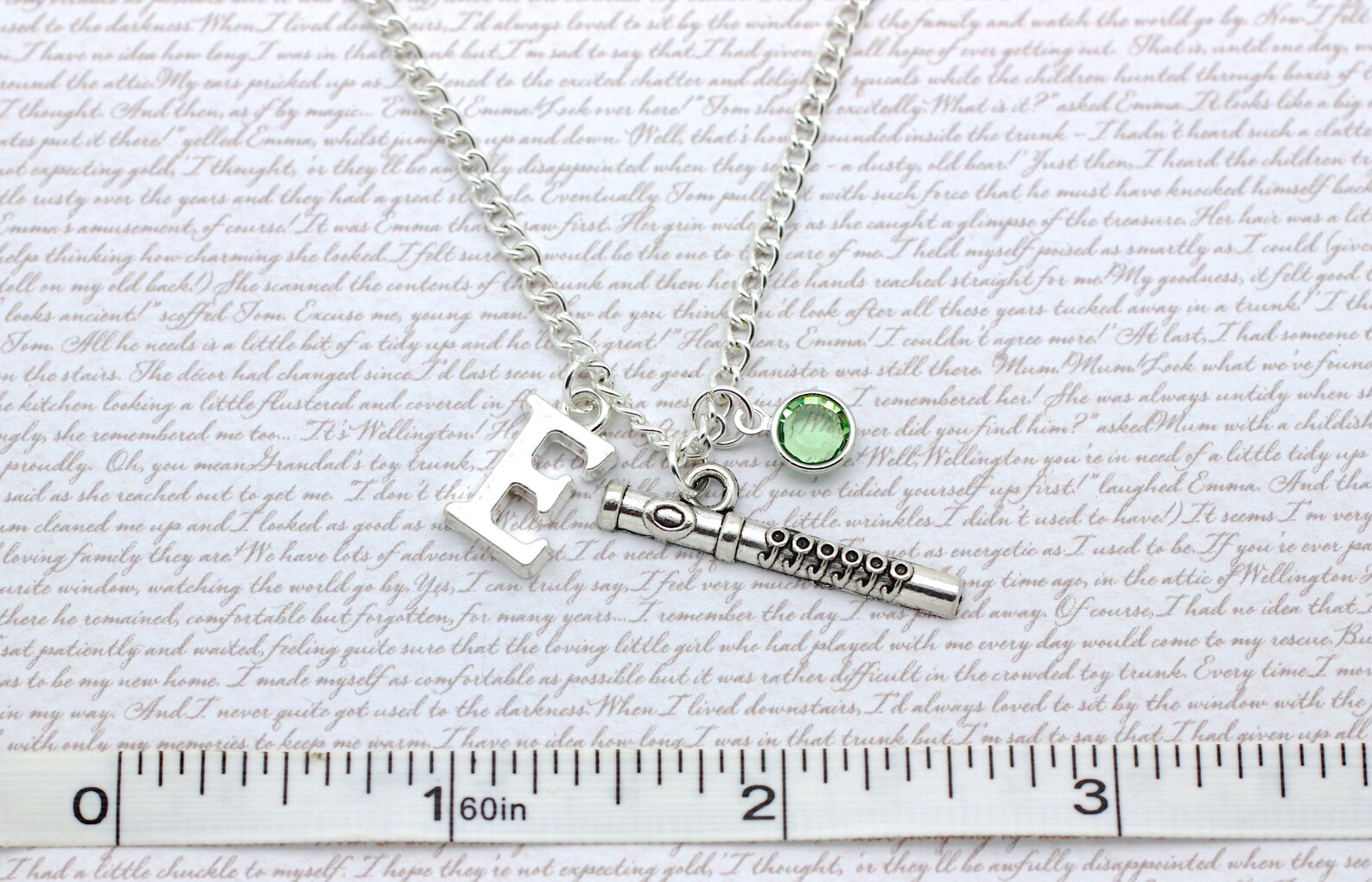 Flute Charm Necklace Flute Player Jewelry Flautist Gift | Etsy