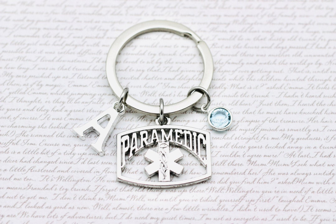 Paramedic Key Ring, Medical Gift, Rod of Asclepius, Ambulance, Caduceus ...