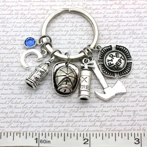 Firefighter Keyring, Fire Fighting, Fireman Gift, 3D Fire Helmet ...