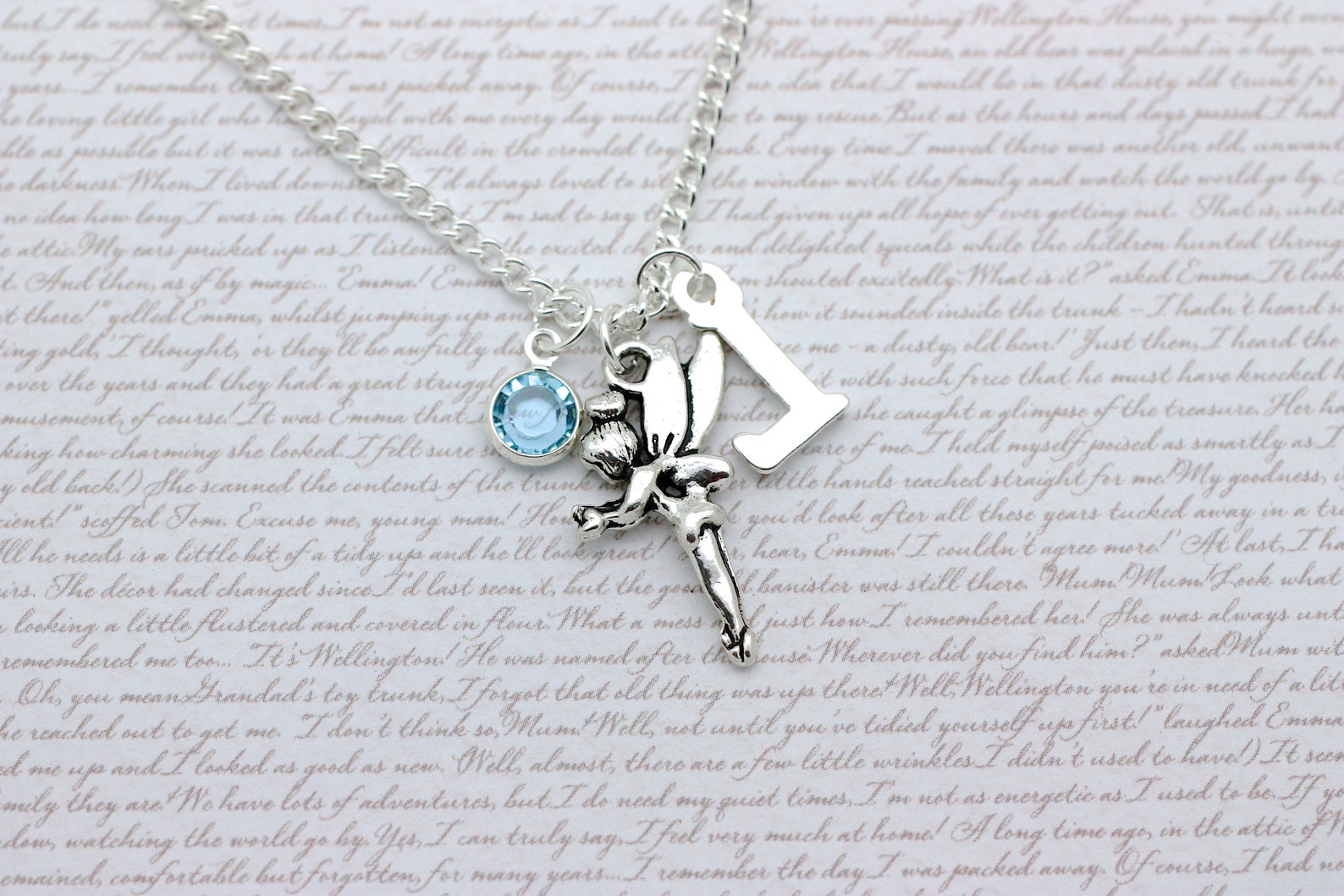 Tinker Bell Charm Necklace Fairy Peter Pan Charm Small - Etsy