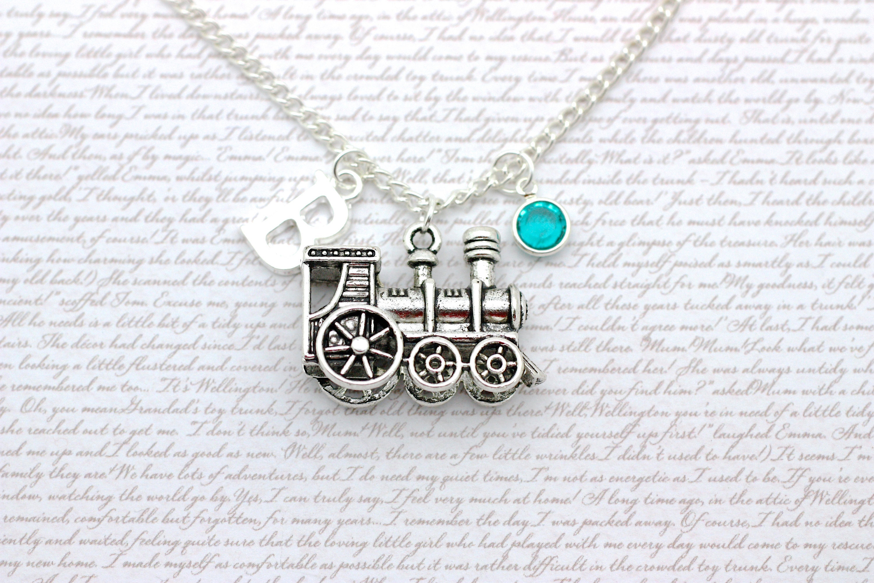 Train Charm Necklace, 3D Train Charm, Locomotive Jewelry, Steam Train ...