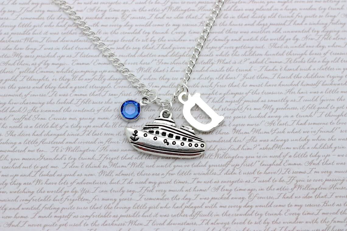Cruise Ship Charm Necklace Nautical Travel Gift Cruising - Etsy