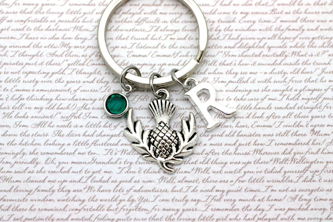 Scotland Keyring Thistle Flower Scottish Gift Sassenach - Etsy