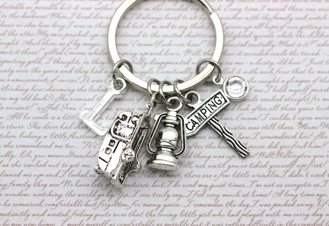 Camping Keyring, Campervan, Caravan, RV Keyring, Camper Gift, Vacation ...