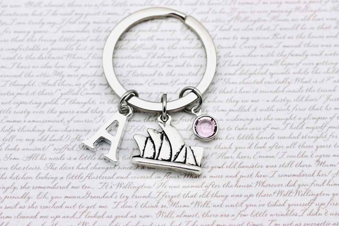 Sydney Opera House Tiny Charm Key Ring, Australia Travel Gift, Travel ...