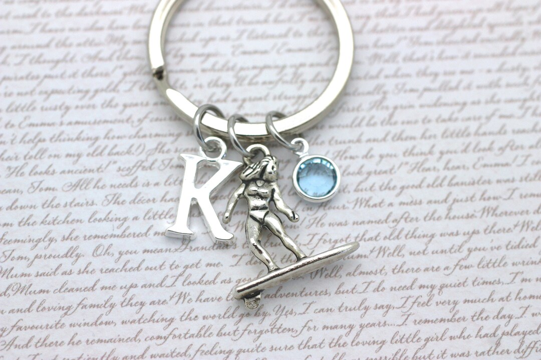Surfer Keyring, Surfing Charm, Surfboard, Beach Life, Beach Gift ...