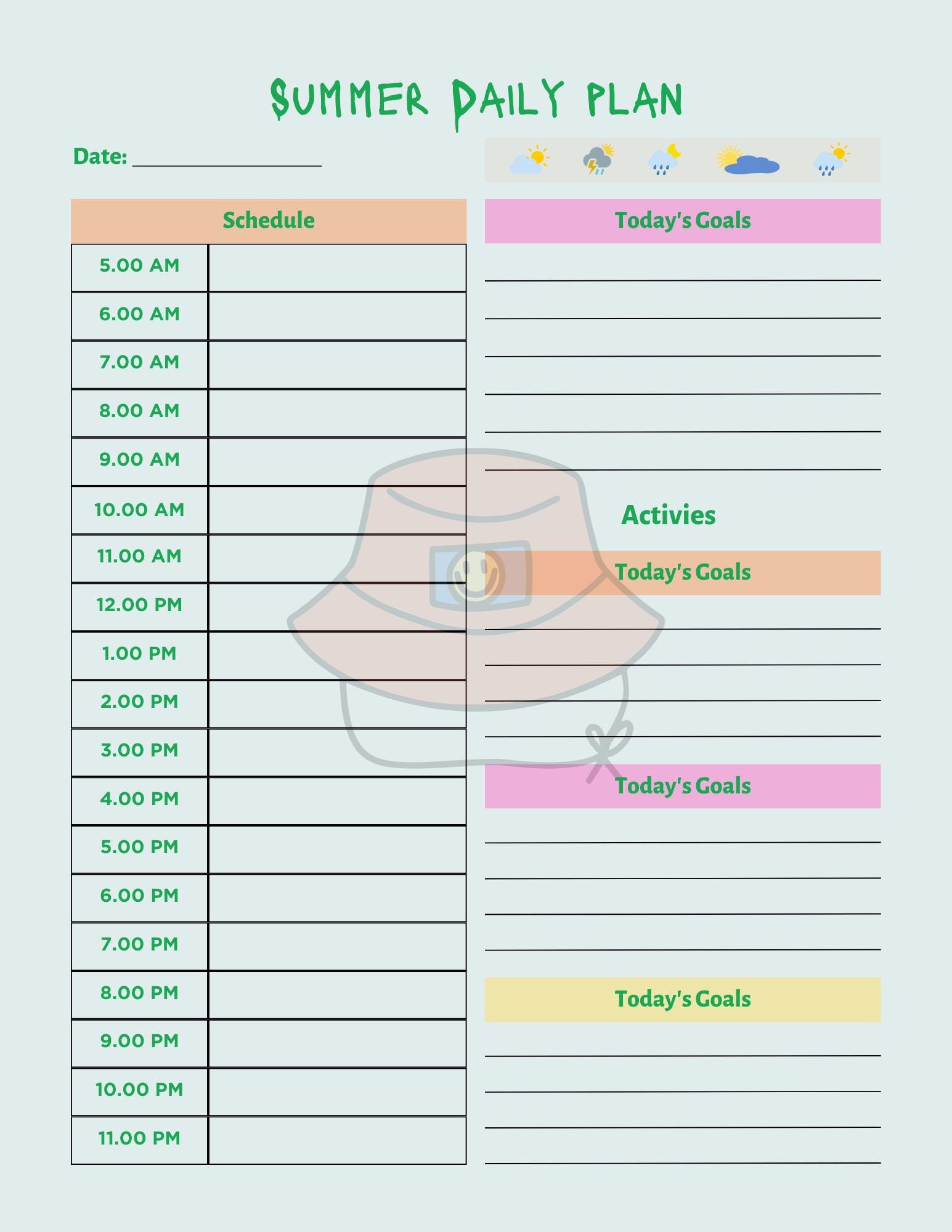 Kids Planner for Summer, Summer Plans, Summer Events for Kids, Kids ...