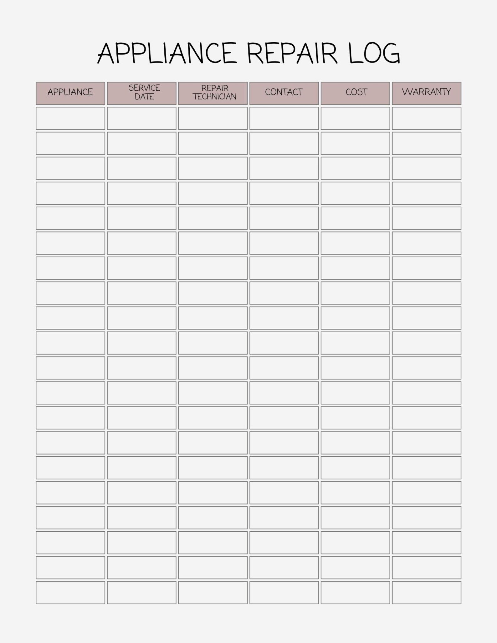 Printable Home Maintenance Planner: Cleaning Checklist, Repair Tracker ...