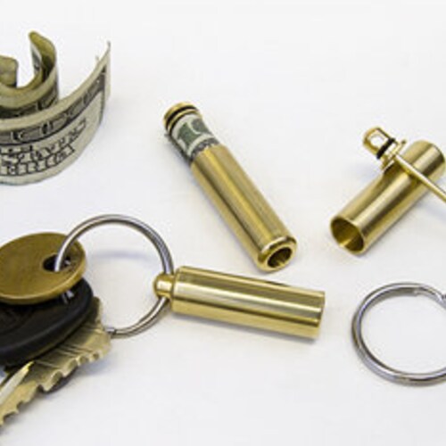 Carry Emergency Money on Your Key Ring With the Mini Brass or - Etsy
