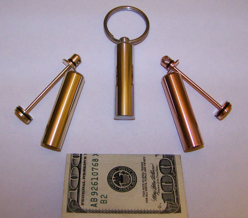 Brass Mini II Cash-can 2 Bill Key Ring Money Stash - Etsy