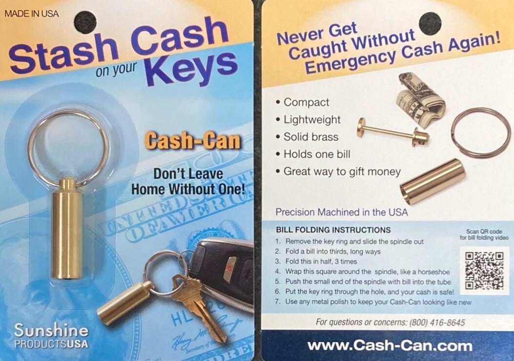 Carry Emergency Money on Your Key Ring With the Mini Brass Cash-can! - Etsy