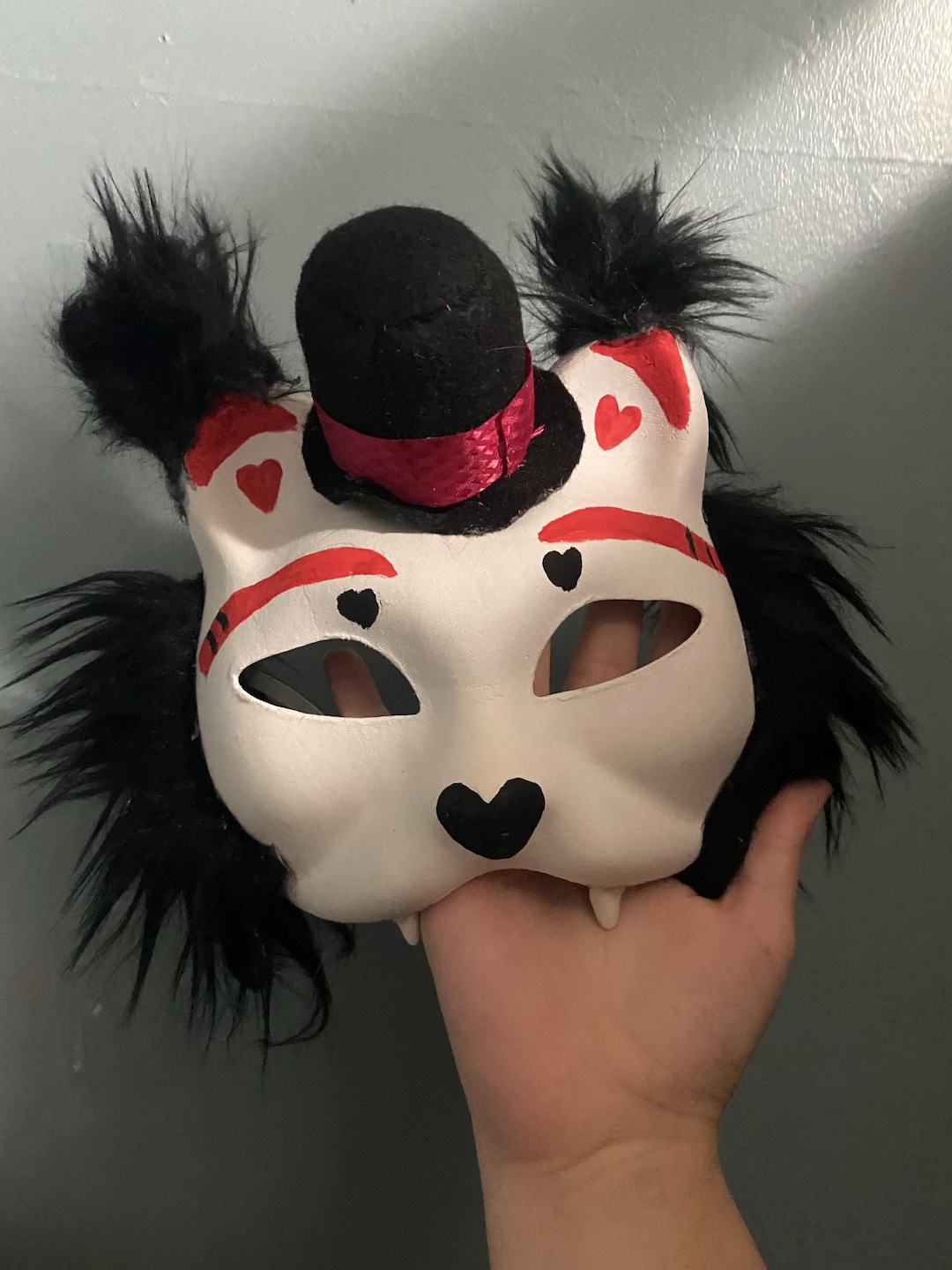 Hazbin Hotel Husk Cosplay Therian Cat Mask - Etsy