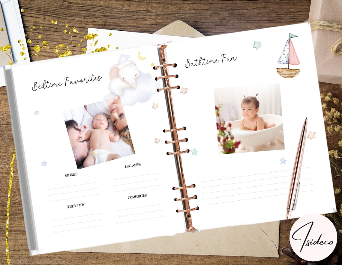 Printable Baby Journal Printable Baby Book Pages Baby Memory Book Baby ...