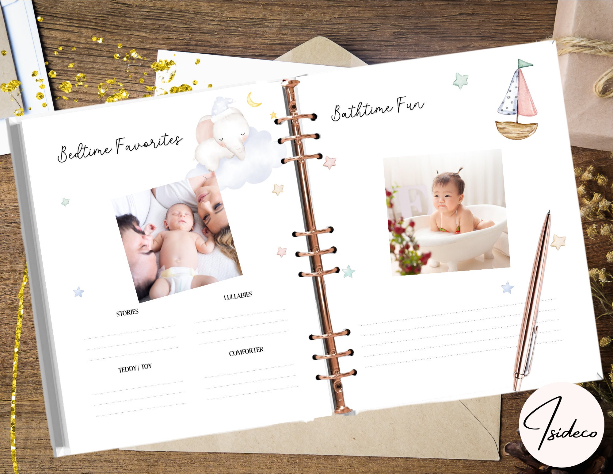 Printable Baby Journal Printable Baby Book Pages Baby Memory Book Baby ...