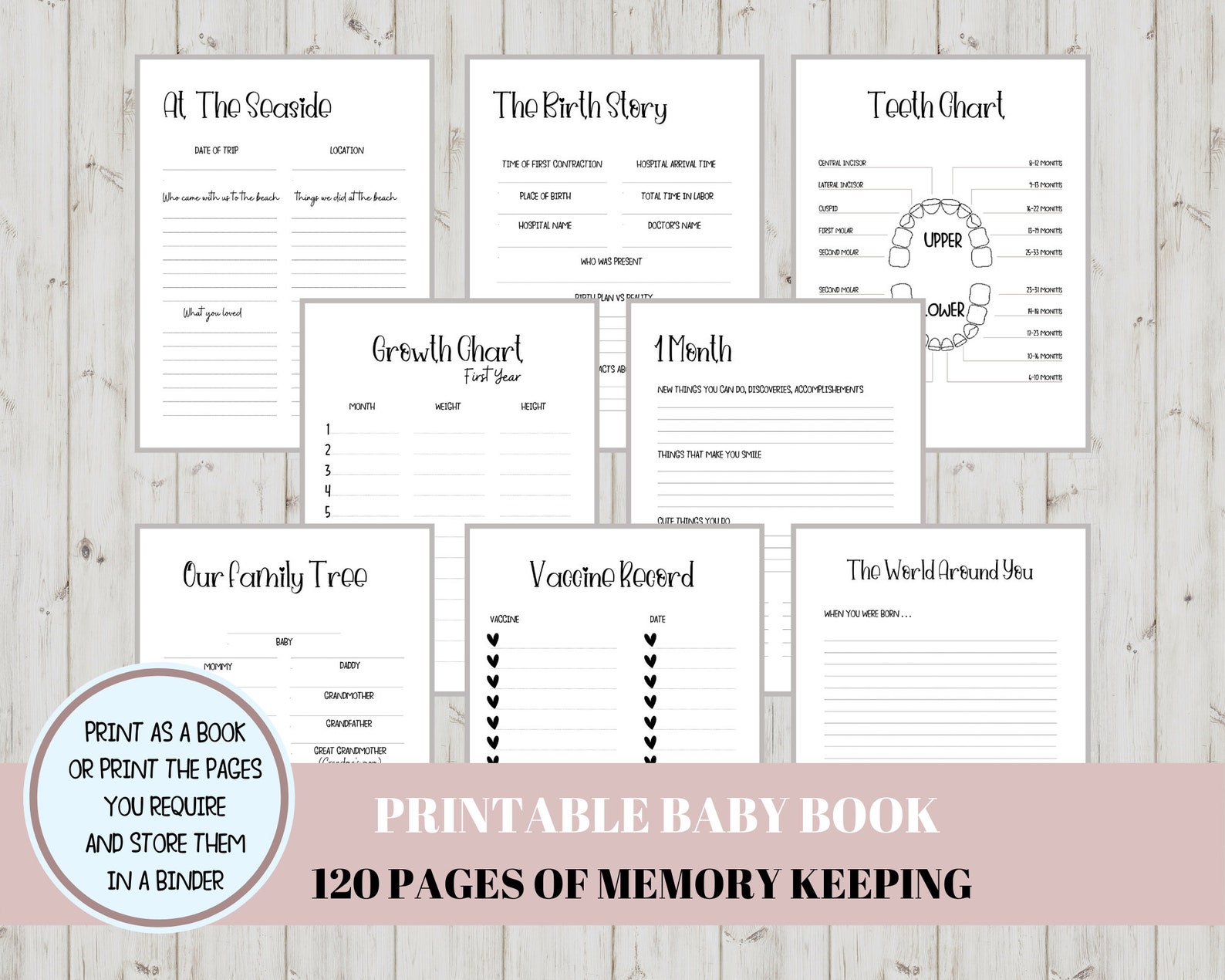 Printable Baby Journal Printable Baby Book Pages Baby - Etsy Canada