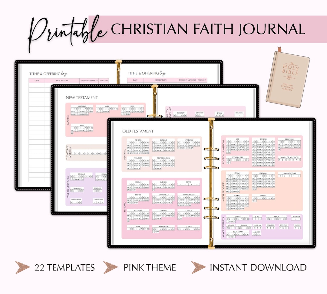 Printable Faith Journal, Christian Planner, Daily Faith Planner, Prayer ...