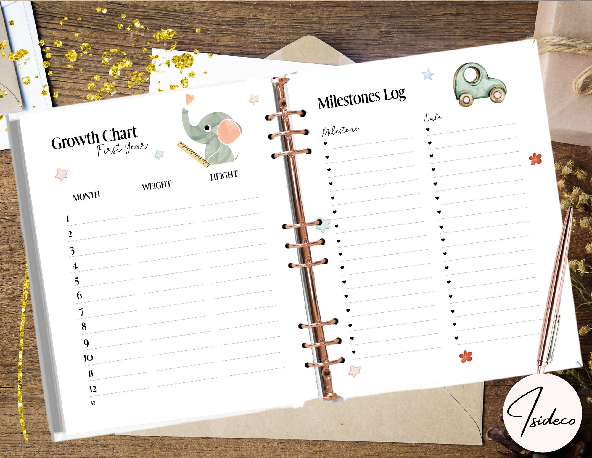 Printable Baby Journal Printable Baby Book Pages Baby Memory Book Baby ...