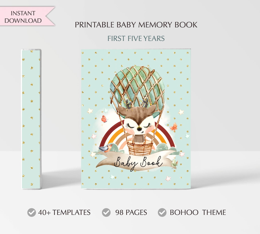 Printable Baby Journal - Printable Baby Book Pages - Baby Memory Book ...