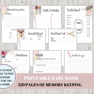 Printable Baby Journal Printable Baby Book Pages Baby - Etsy