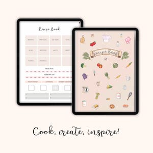 Digital Recipe Book, Digital Meal Planner, Digital Recipe Journal ...