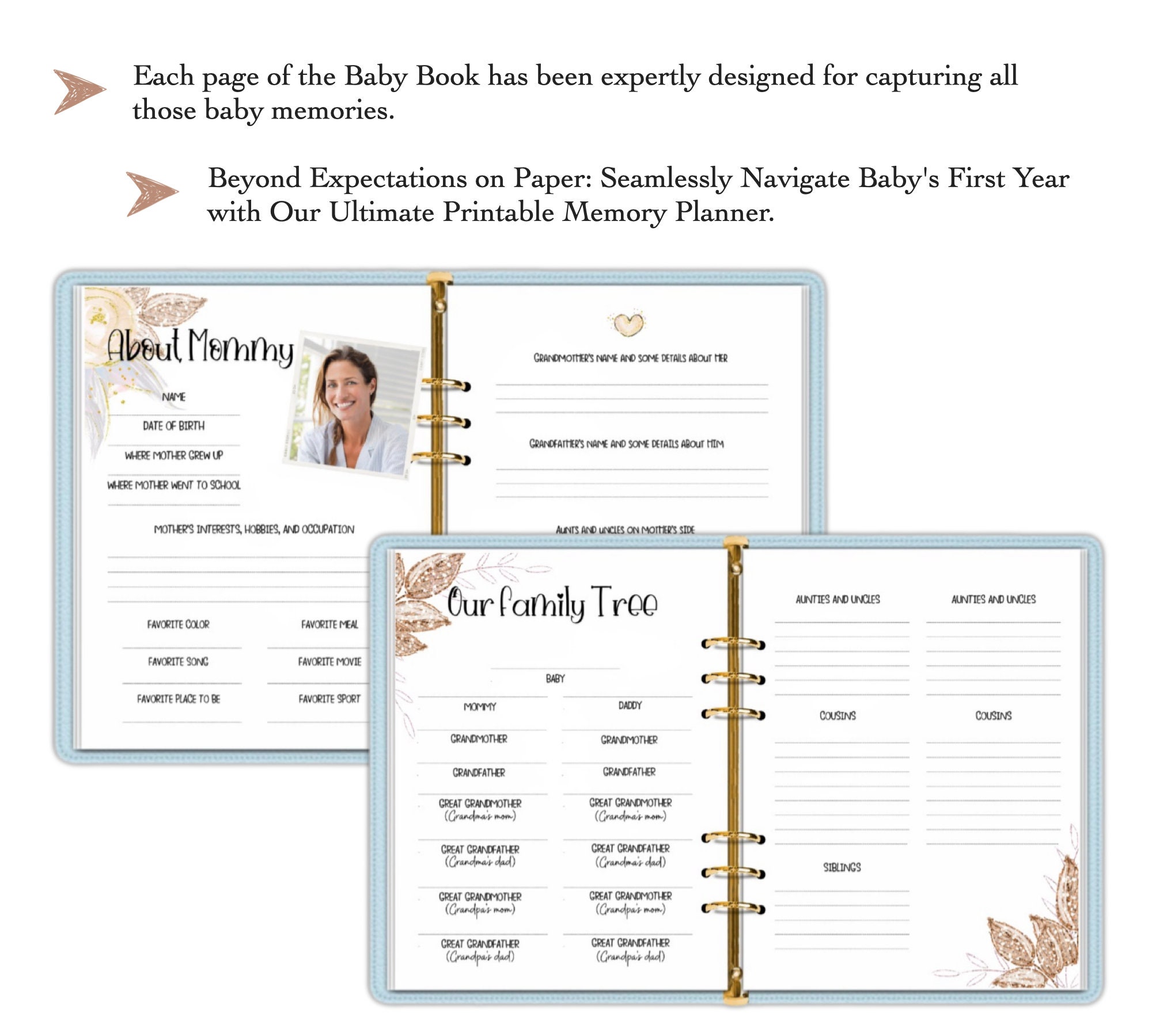 My Baby Book Printable Baby Book Pages Baby Memory Book Baby Book First ...