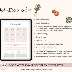 Digital Recipe Book, Digital Meal Planner, Digital Recipe Journal ...