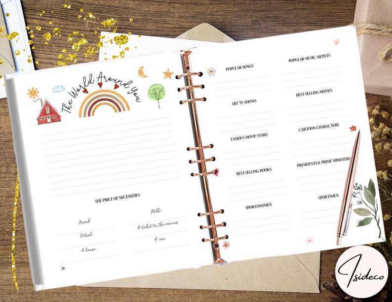 Printable Baby Journal Printable Baby Book Pages Baby Memory Book Baby ...