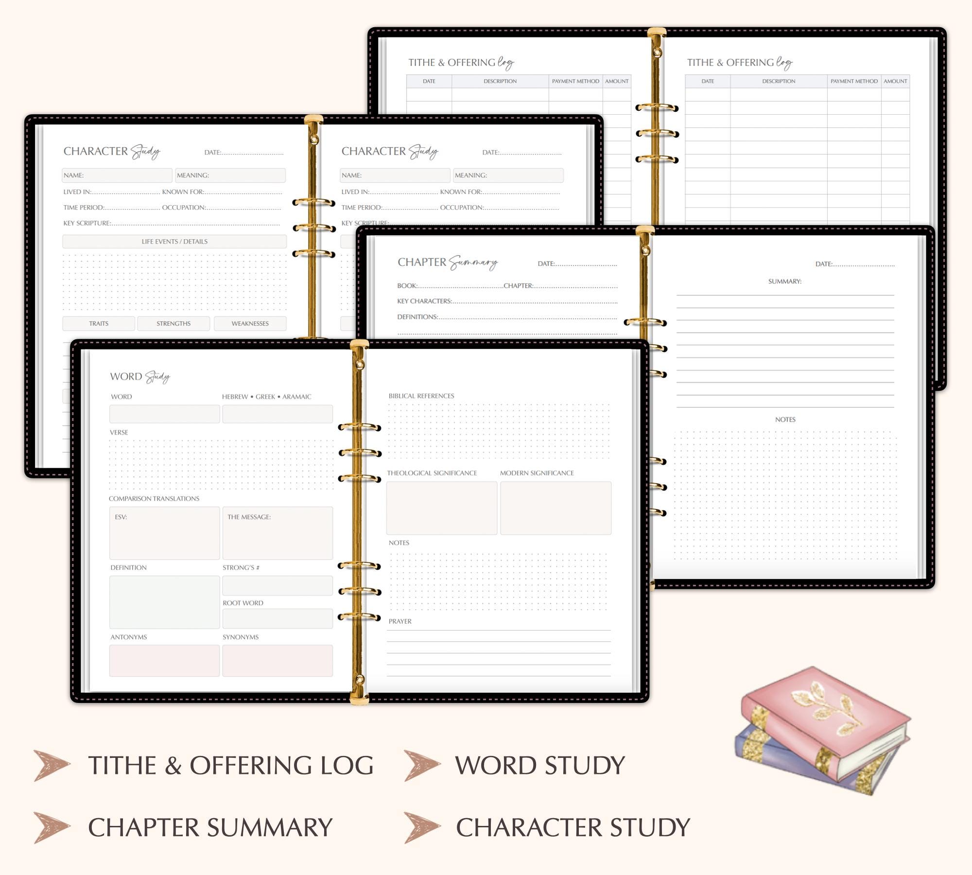 Printable Christian Faith Journal: Bible Study Planner (digital ...