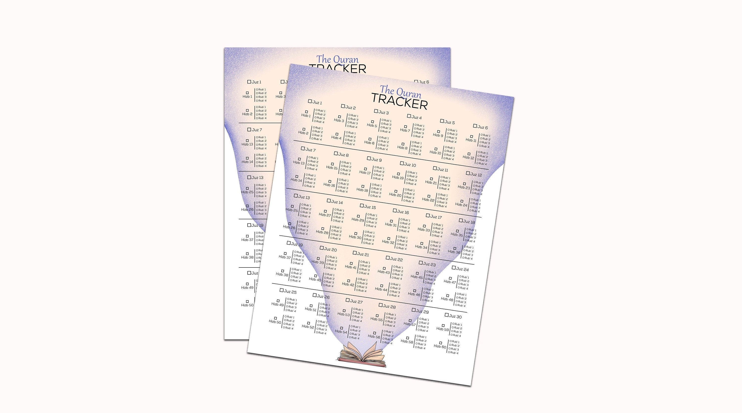 Quran Tracker: Hifdh Edition 2pk Hifz Tracker Islamic - Etsy India