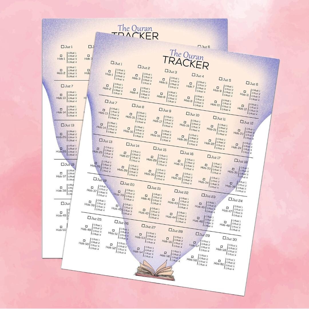Quran Tracker: Hifdh Edition (2pk) - Quran Memorization Progress - Etsy