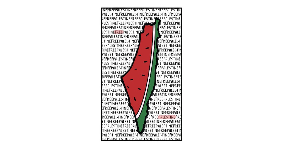 Free Palestine Watermelon Sticker - Charity Gaza Aid - Etsy