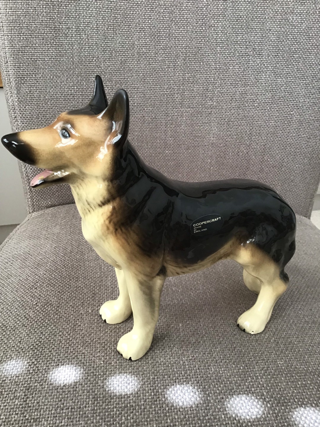 Vintage Coopercraft Alsatian/german Shepherd Large Dog Figurine - Etsy