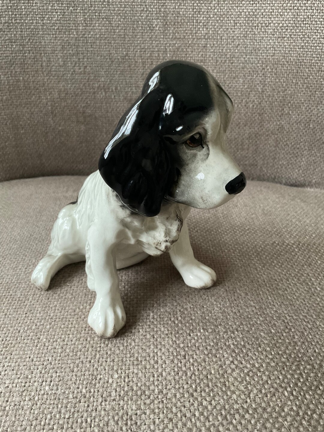 Vintage Sylvac Black and White Spaniel Dog Figurine (5 Ins H) - Etsy