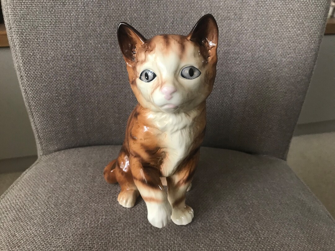 Vintage Melba Ware Ginger Tabby Cat Figurine (7.5 Ins H) - Etsy