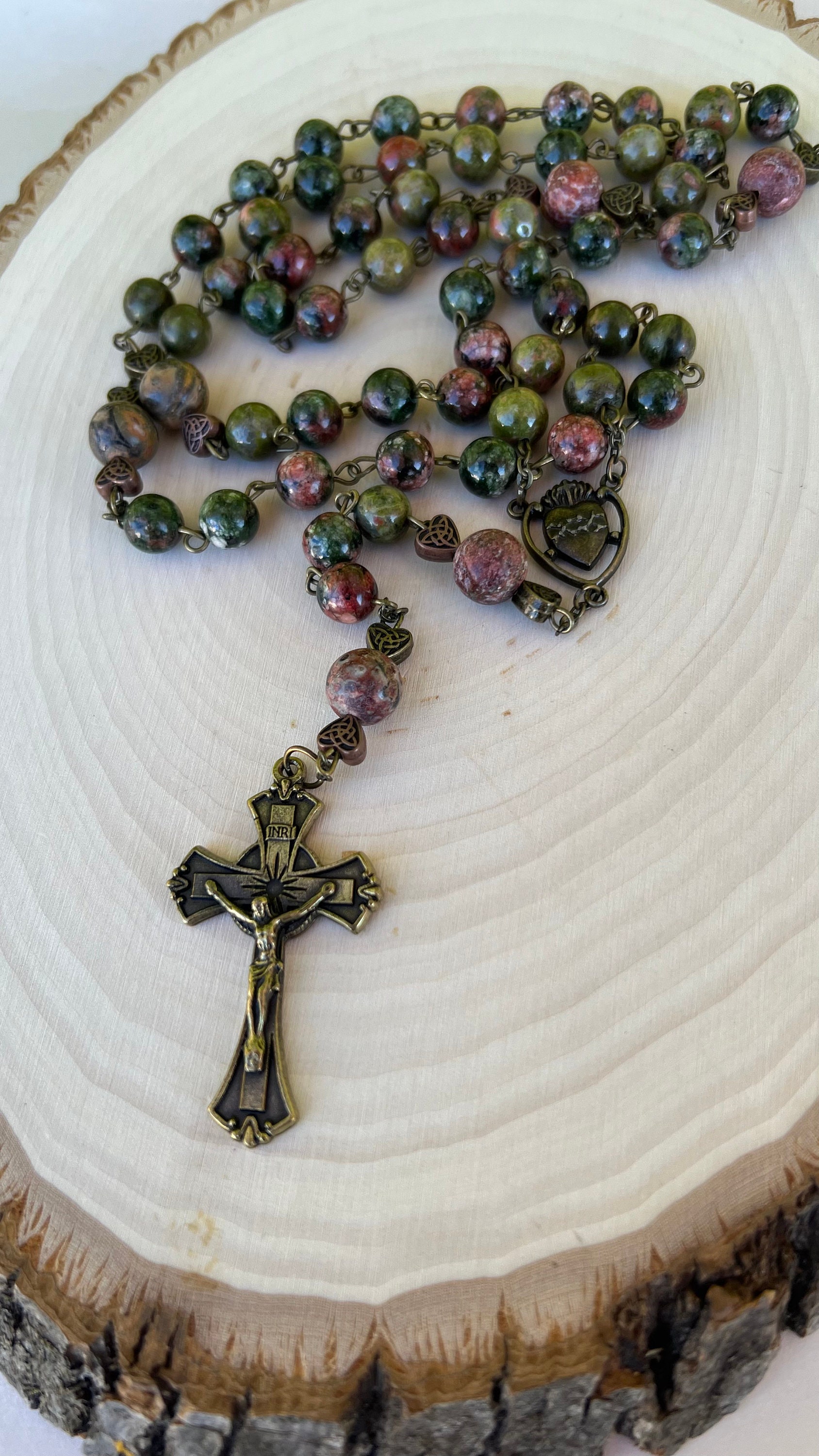 Sacred Heart of Jesus Rosary/handmade/vintage/catholic Rosary Beads ...