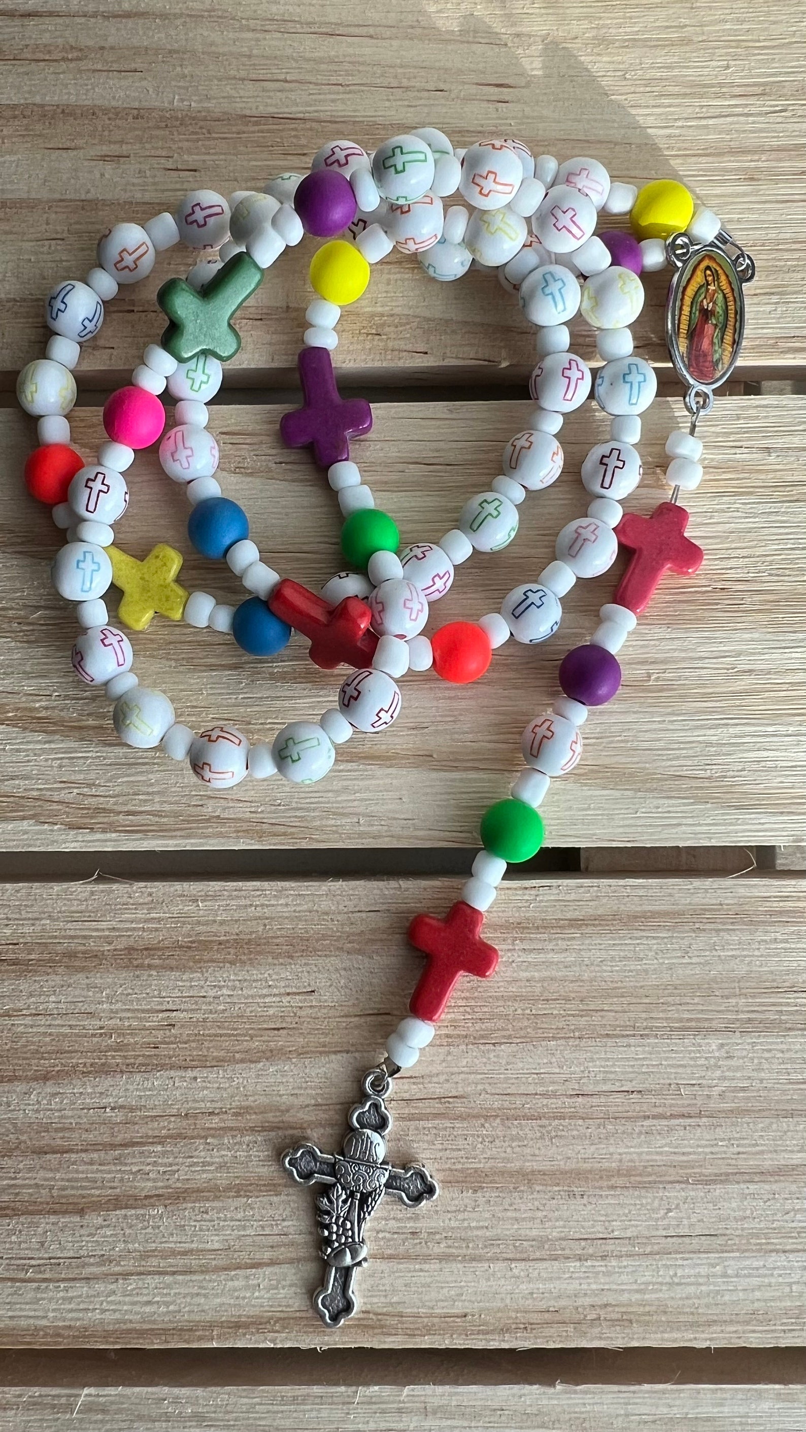 Our Lady of Guadalupe Beautiful Rosary/first Rosary Kids/rosary Beads ...