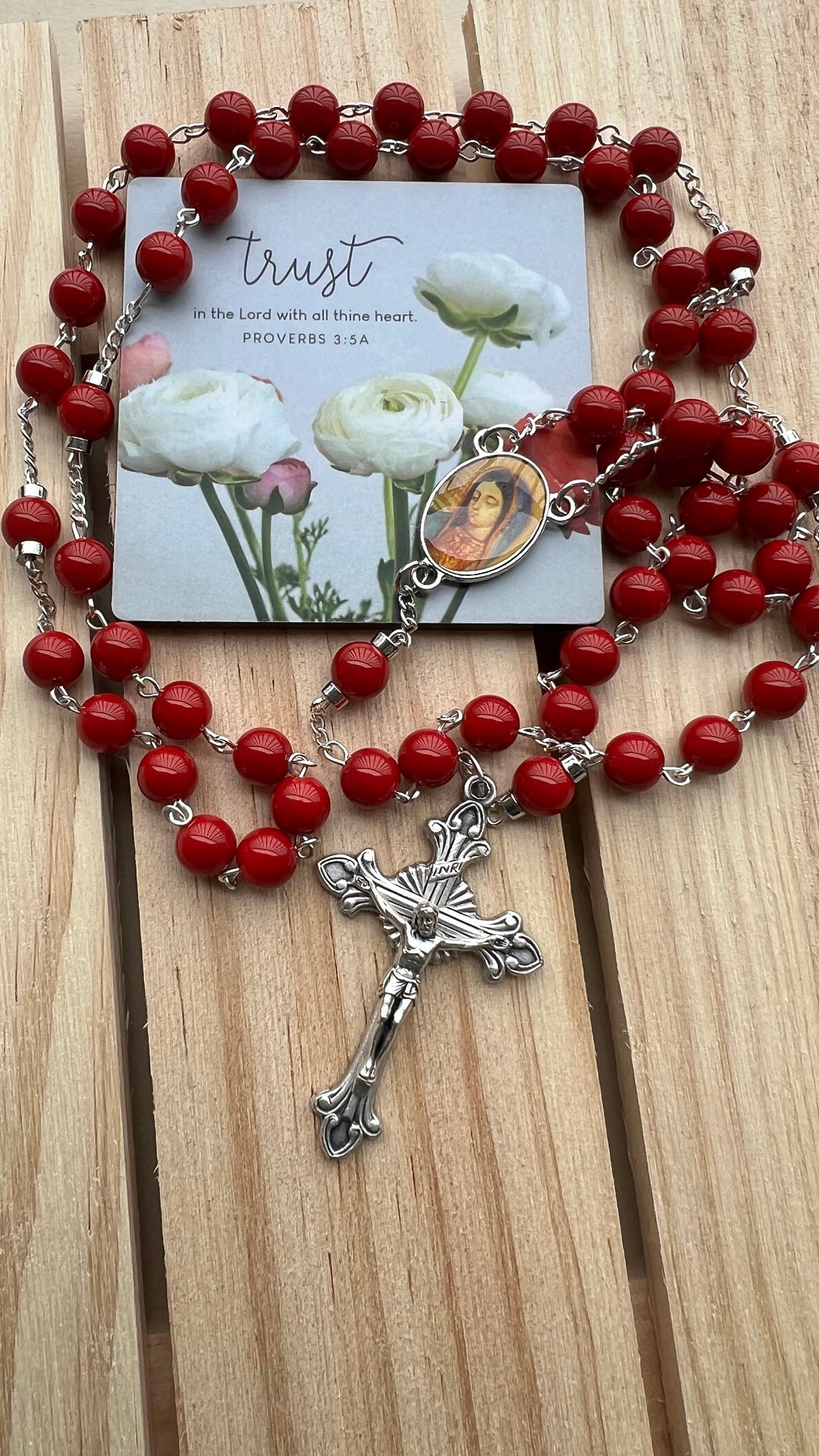 Beautiful Rosary to Our Lady of Guadalupe/handmade/catholic Rosary ...