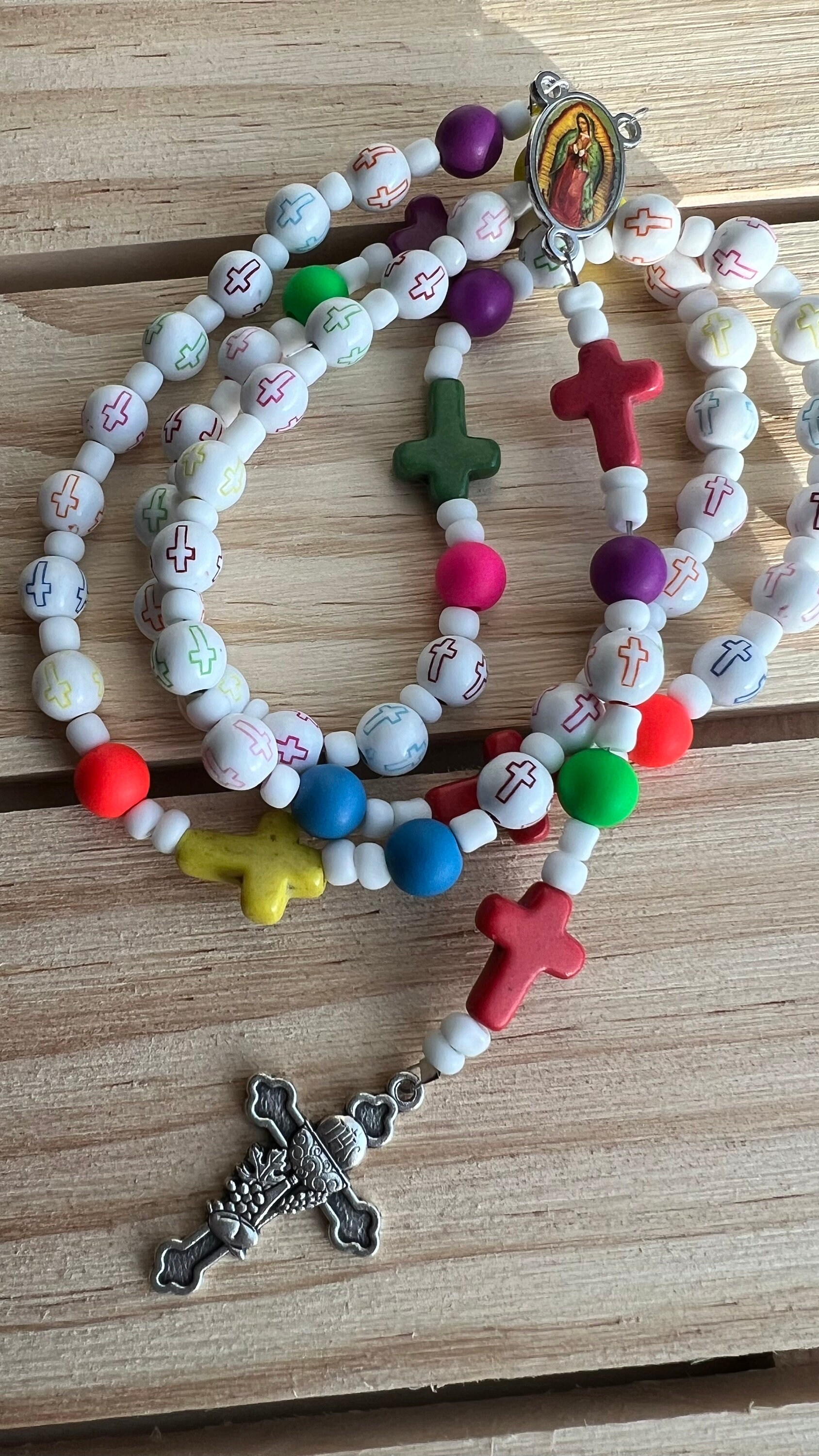 Our Lady of Guadalupe Beautiful Rosary/first Rosary Kids/rosary Beads ...