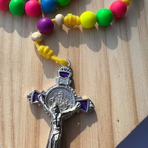 Catholic Color Beads Corded Rosary, of the Sacred Heart of Jesus ...