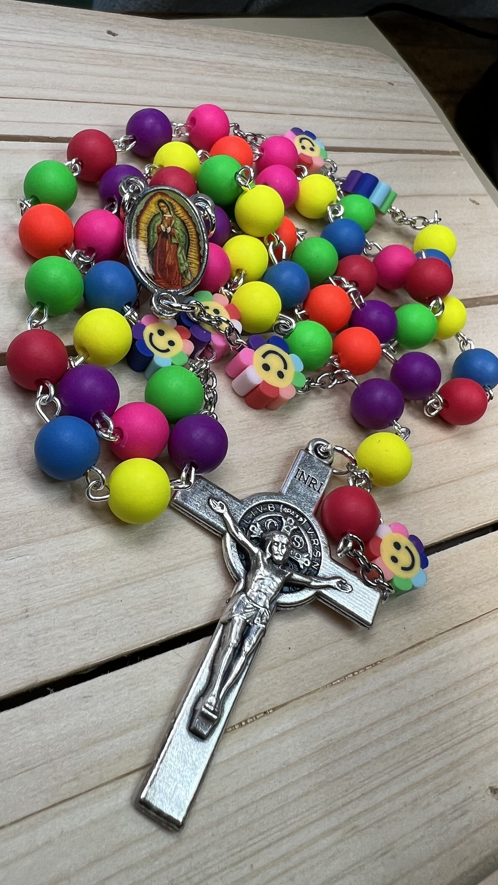 Our Lady of Guadalupe Rosary/colorful Rosary/ My First Rosary/handmade ...