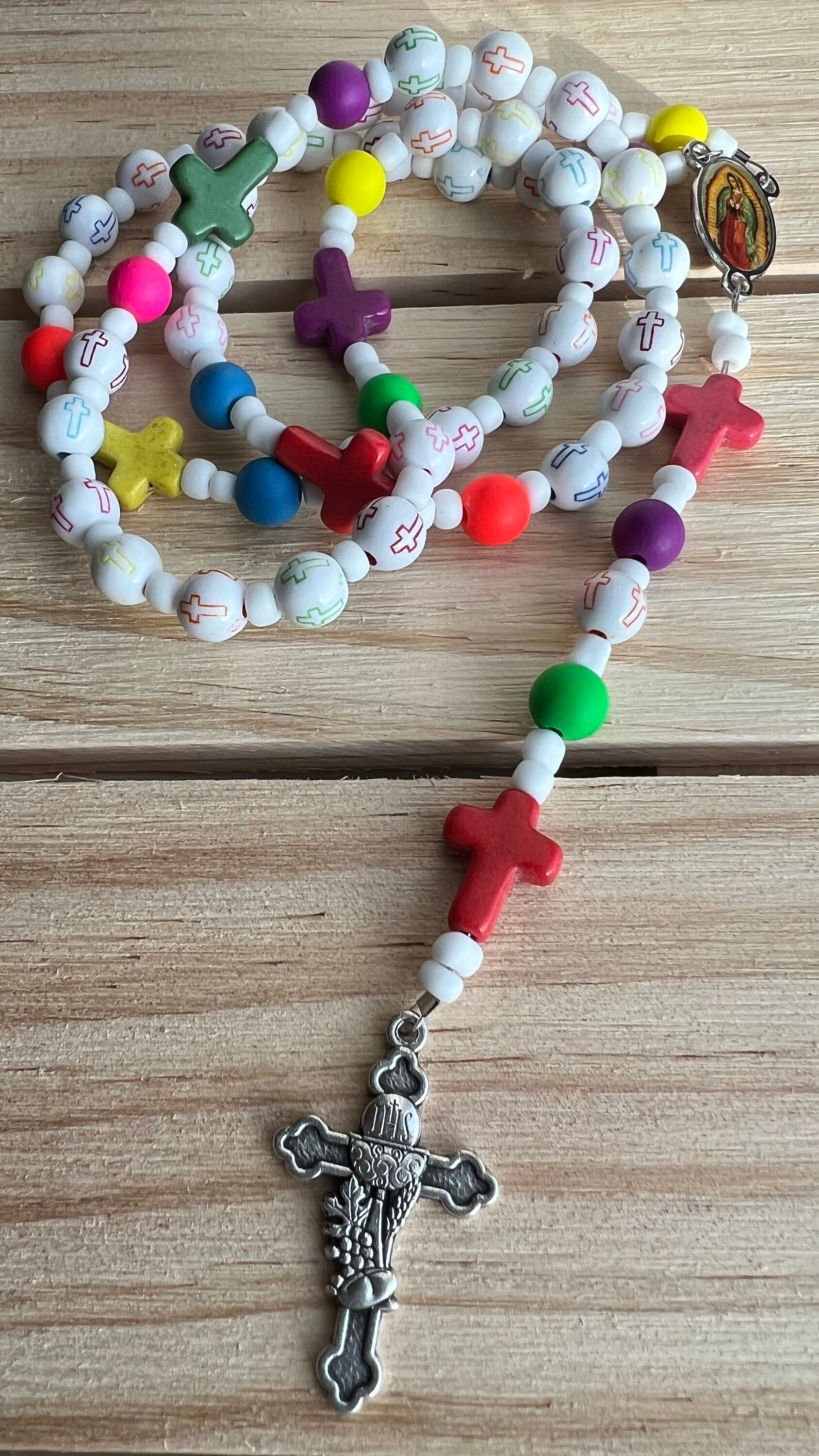 Our Lady of Guadalupe Beautiful Rosary/first Rosary Kids/rosary Beads ...